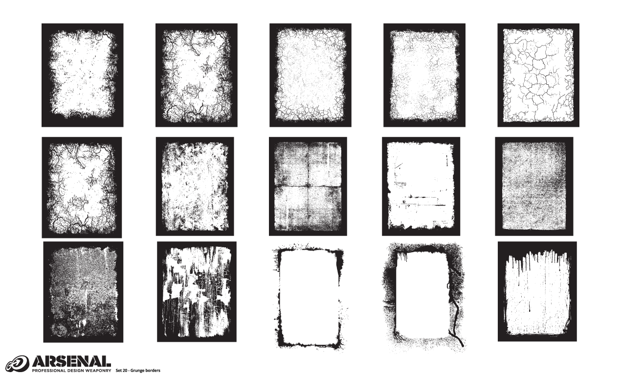 Adobe Illustrator Grunge Borders Vector Pack Adobe Illustrator Grunge Borders Vector Pack