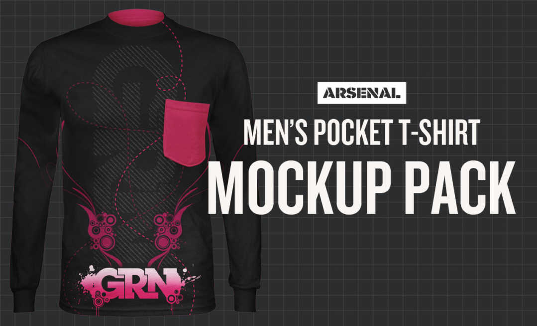 Men's Pocket T-Shirt Mockup Template Pack