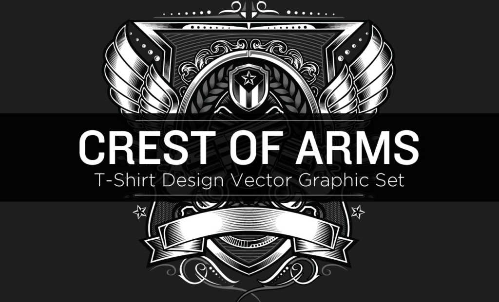 Crest of Arms T-Shirt Design Vector Graphic Set on Go Media's Arsenal