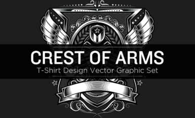 Crest of Arms T-Shirt Design Vector Graphic Set on Go Media's Arsenal