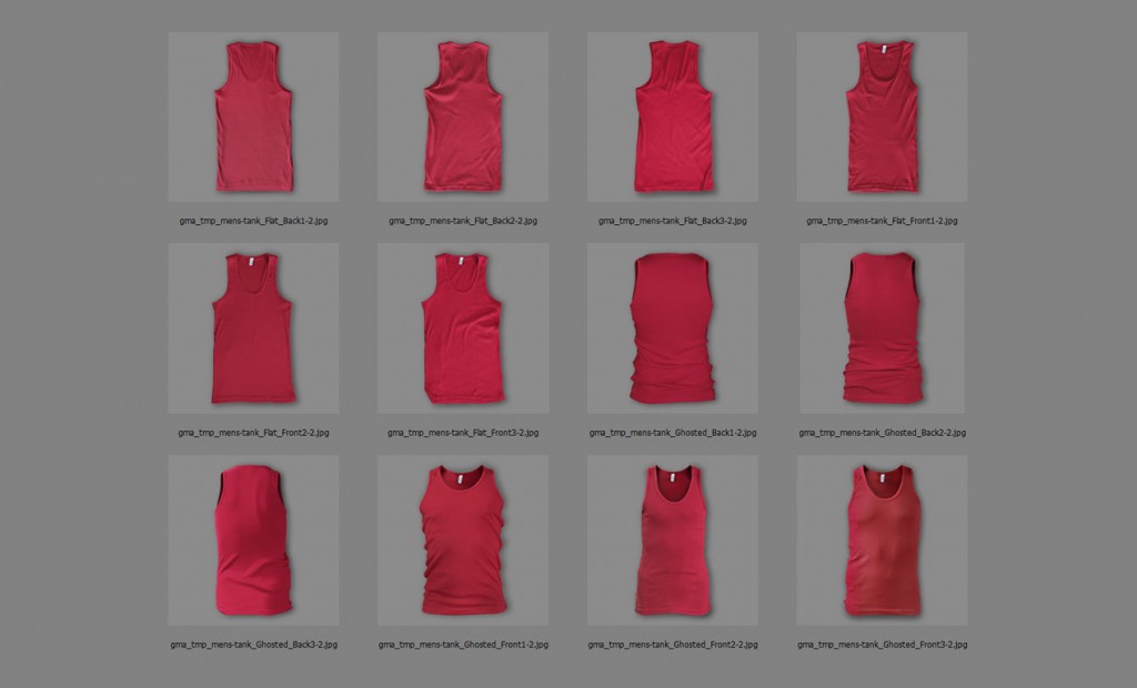 Photoshop Men's Ribbed Tank Top Templates Pack by Go Media