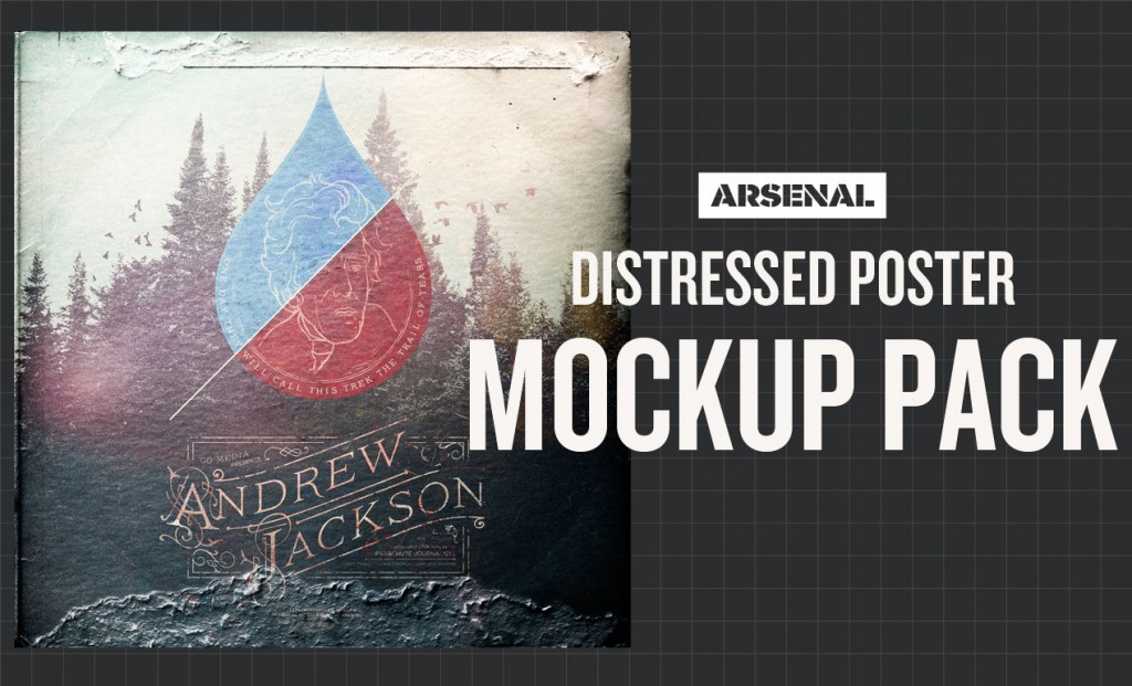Distressed Poster Mockup Templates Pack