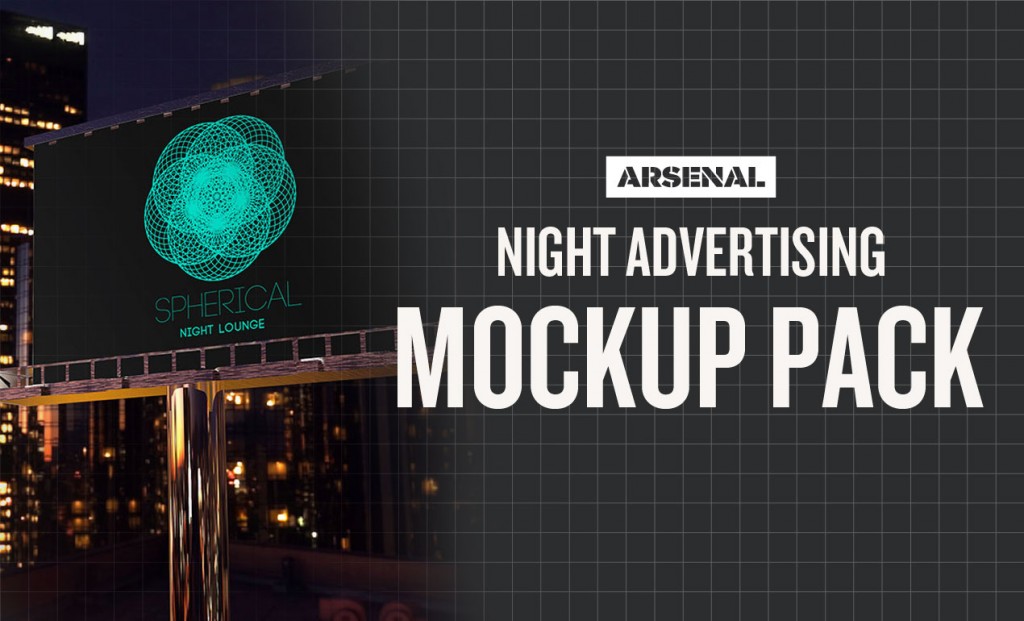 Night Advertising Mockup Templates Pack by Go Media