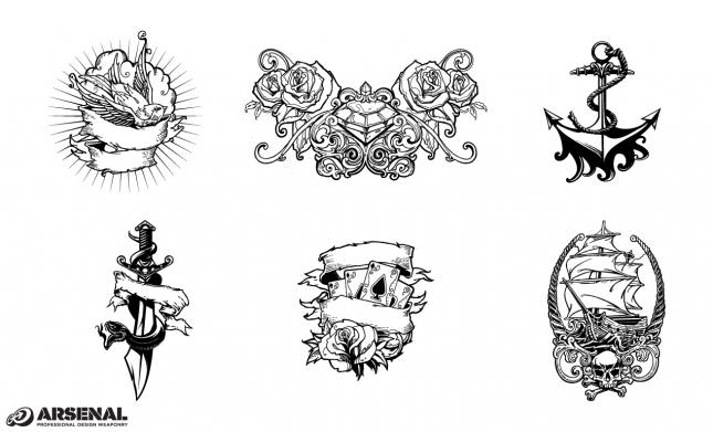 Adobe Illustrator Vintage Symbols Vector Set 22