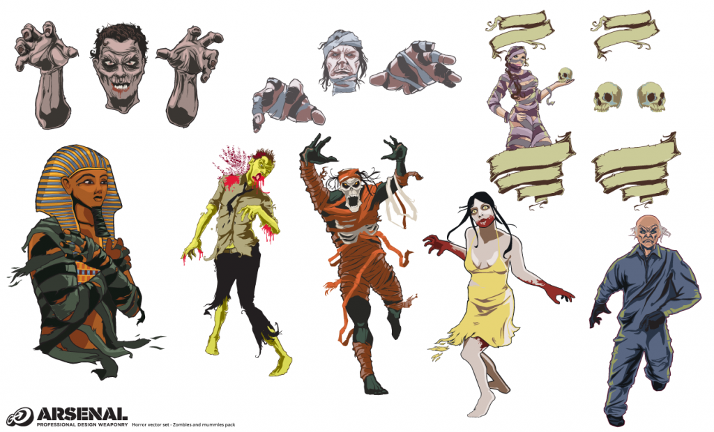 Mummies and Zombies Vector Pack by Go Media's Arsenal