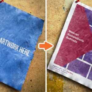 Distressed Poster Mockup Templates Pack