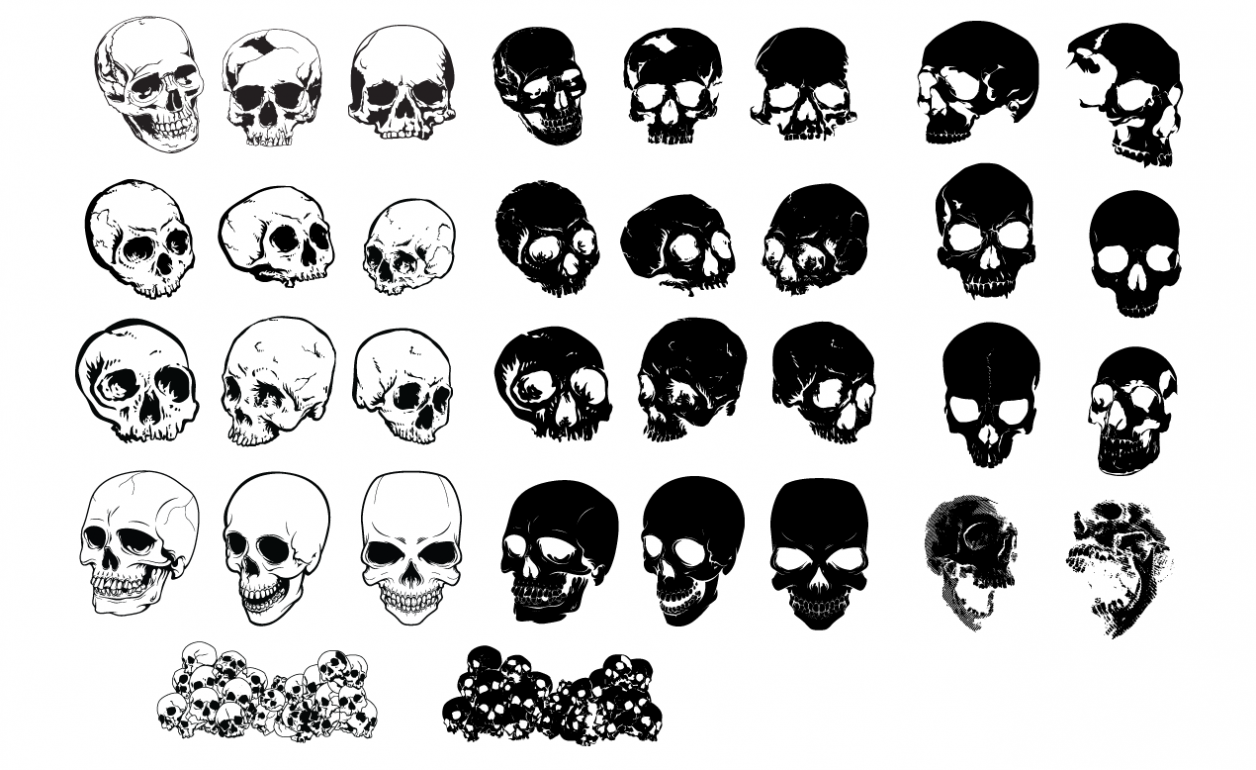 Skulls Vector Pack for Adobe Illustrator