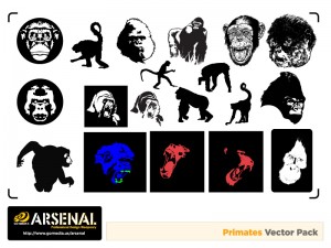 primates vector pack for Adobe Illustrator