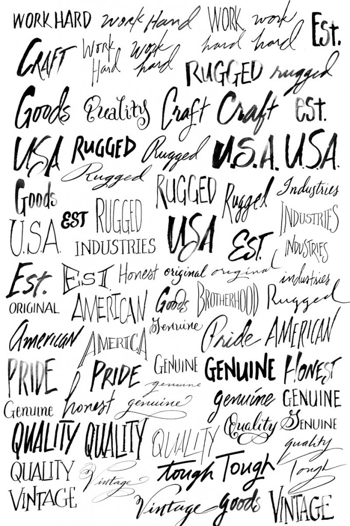 Hand Drawn Lettering Elements - All American Grit | Go Media's Arsenal