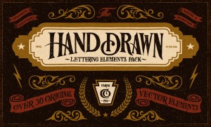The Hand Drawn Lettering Elements Vector Pack